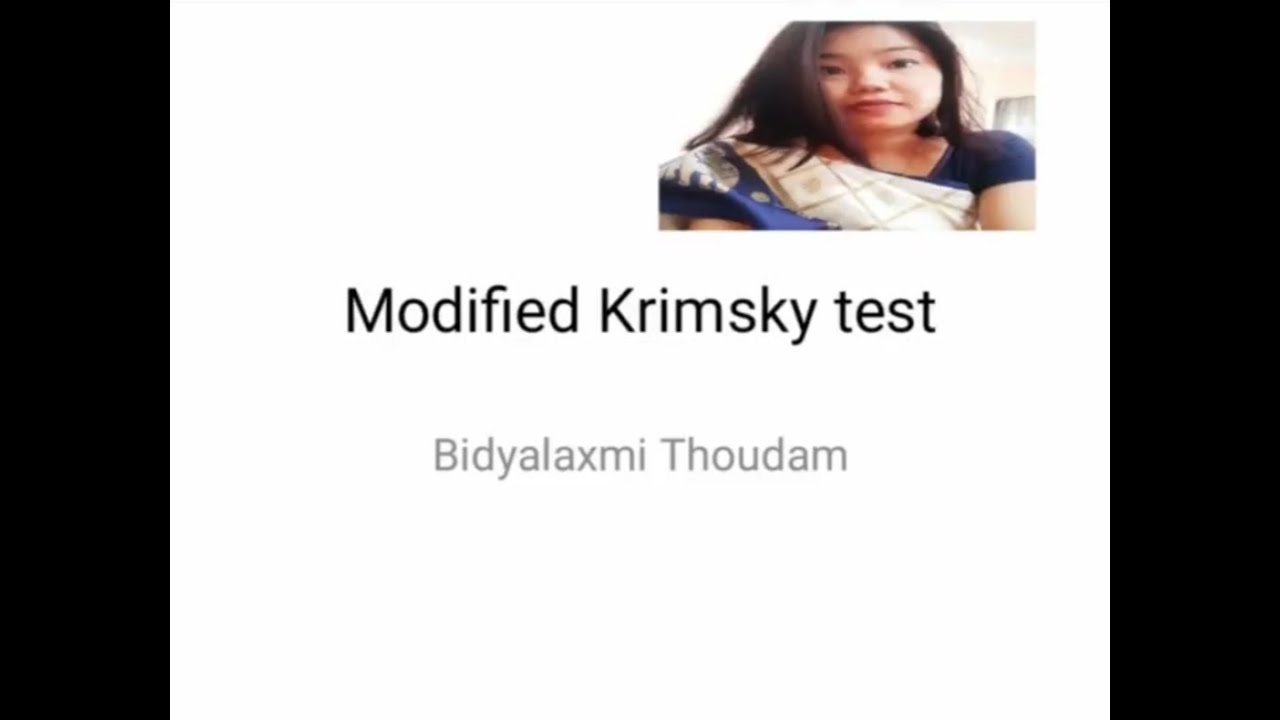 Practical video of Modified krimsky test by Thoudam Bidyalaxmi - YouTube