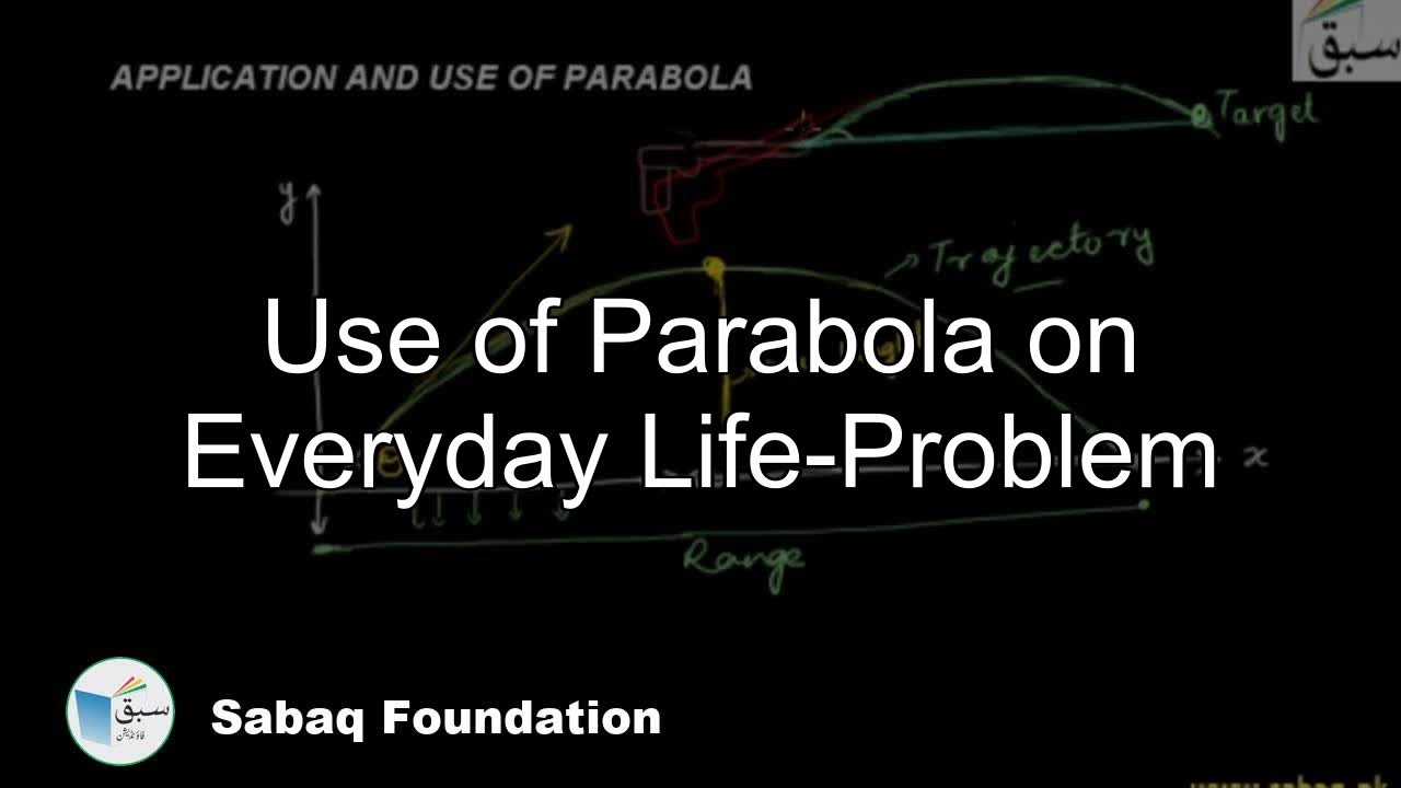 Use of Parabola on Everyday Life-Problem, Math Lecture | Sabaq.pk - YouTube