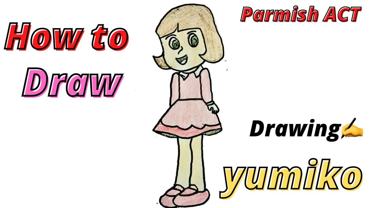 KIDS DRAWING BOOK! HOW TO DRAW YUMIKO FROM NINJA HATTORI STEP BY STEP ...