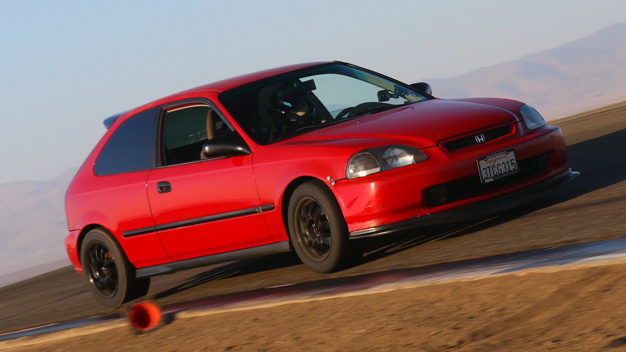 (Driving Video) 1996 Honda Civic Buttonwillow CW13 timeattack - YouTube