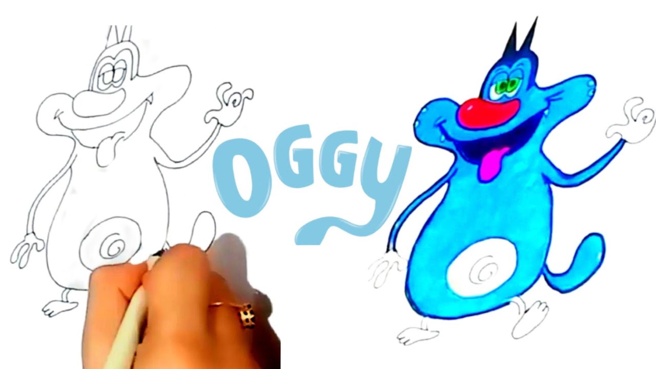 How to Draw Oggy #oggyandthecockroaches - YouTube