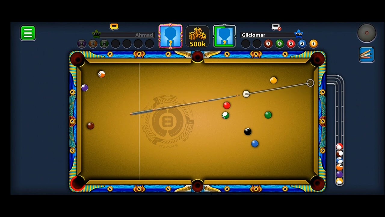 8poolball 500k game#8ballpool - YouTube
