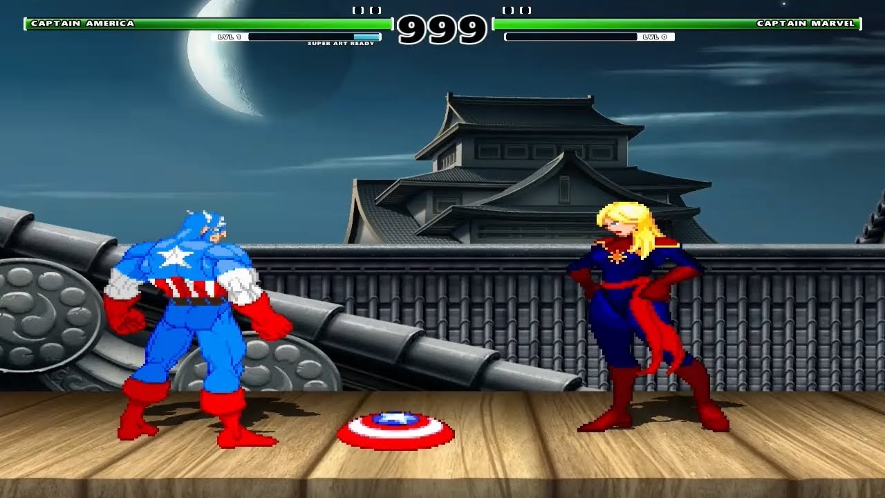 CAPTAIN AMERICA vs CAPTAIN MARVEL [SuperHeroes Epic Mugen Battle] - YouTube
