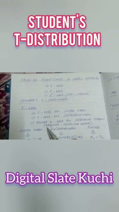 Student's T-Distribution//T-Test #tricks #easymaths - YouTube