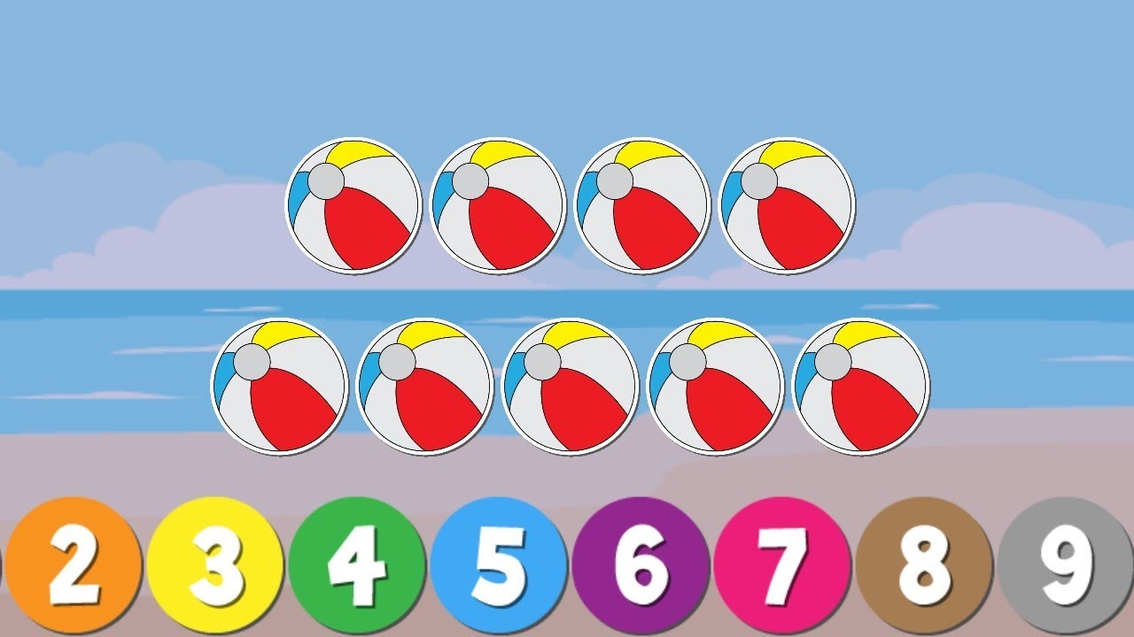 COUNTING THE 🏀 BALL//EDUCATION VIDEO FOR KIDS - YouTube