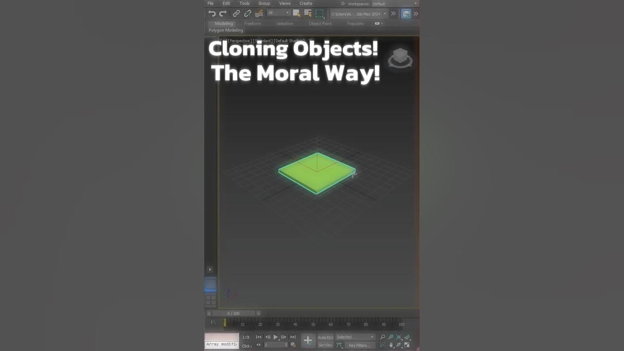 Cloning Objects! The Moral Way! #3d #3dsmax #tutorial #3dsmax9 #gamedev #blender #3dprinting ...