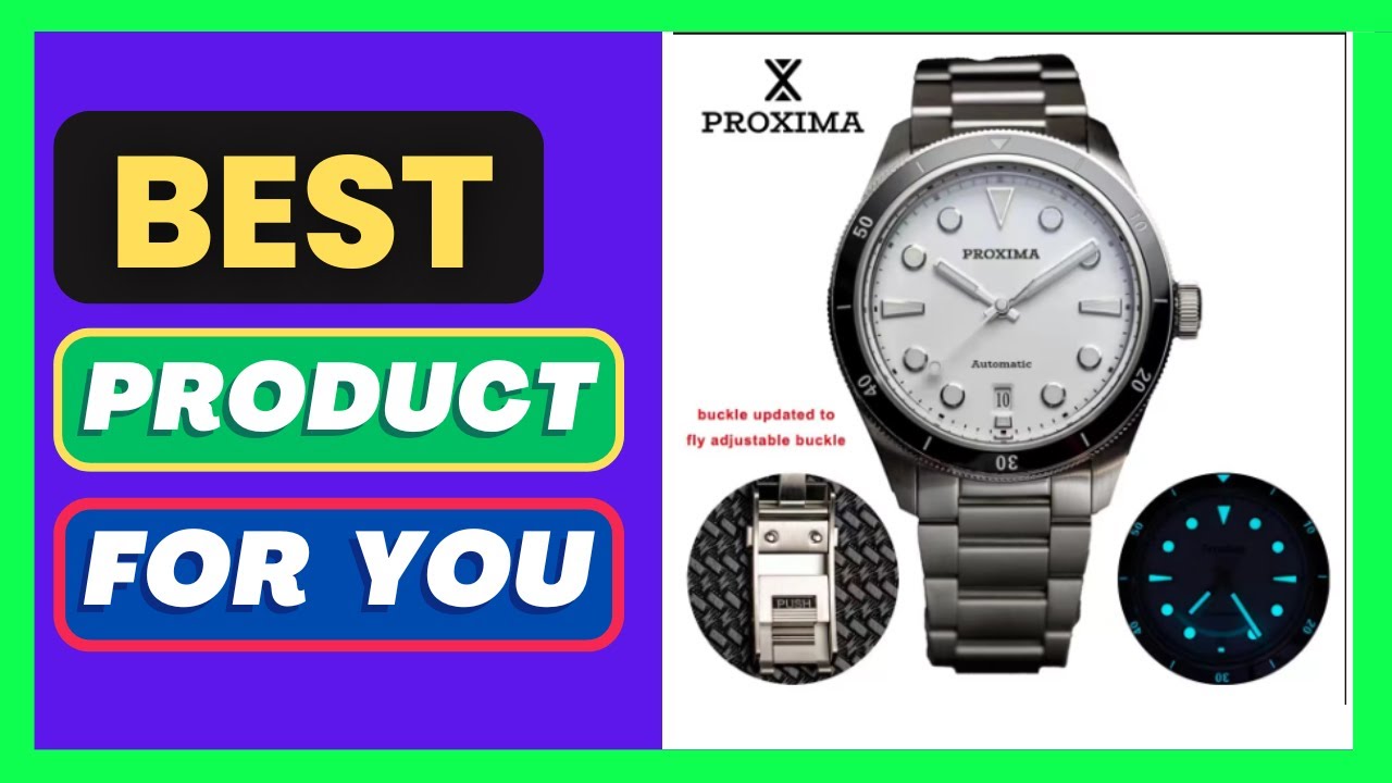 Proxima PX1697 39mm Men Watch White Enamel Dial Bubble Sapphire PT5000 ...
