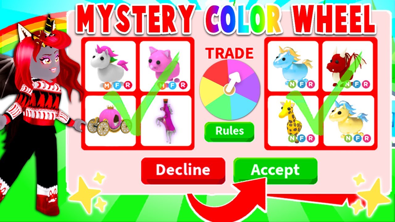 Whatever Color This MYSTERY WHEEL Lands On We HAVE To Trade It In Adopt ...