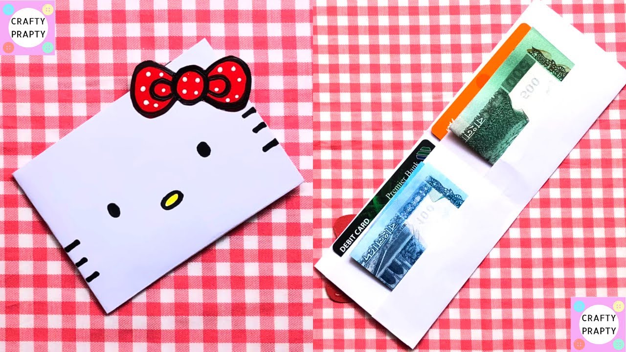 How To Make Hello kitty Paper bag /Origami Paper Wallet/How to make a ...