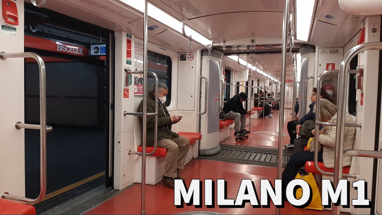 Milano Metro M1 #658 Tren Leonardo | Bisceglie - YouTube