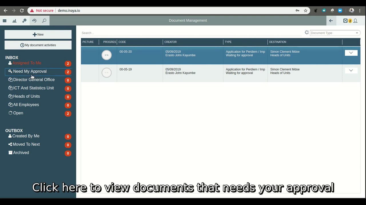 How to View Document that needs your Approval in EDMS - YouTube
