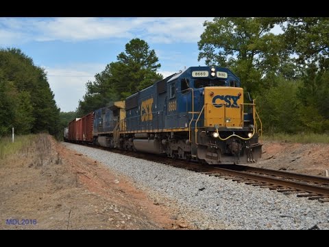 HD: CSX 8660 leads CSX Q617-02 in Hogansville, GA - YouTube