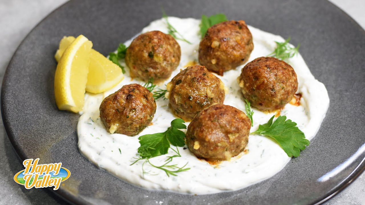 Happy Valley Dairy's Turkey Feta Meatballs recipe - YouTube