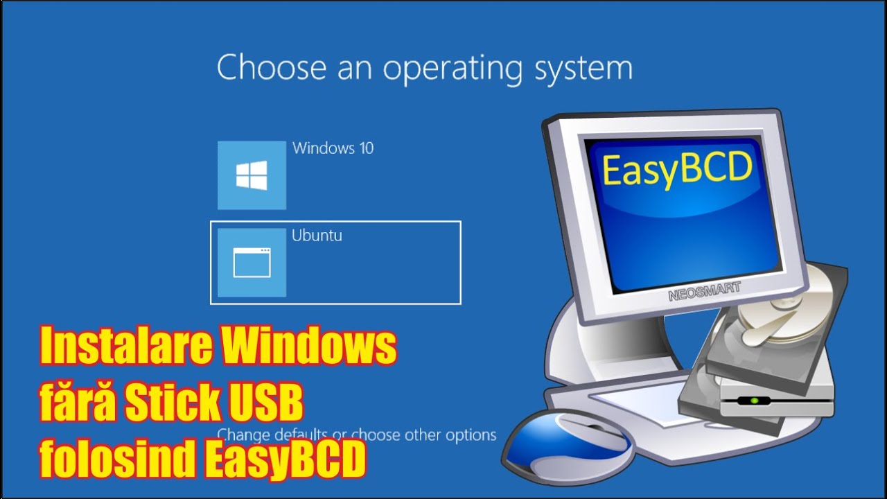 🚨 Ghid Rapid: Instalare Windows fără Stick USB folosind EasyBCD - YouTube