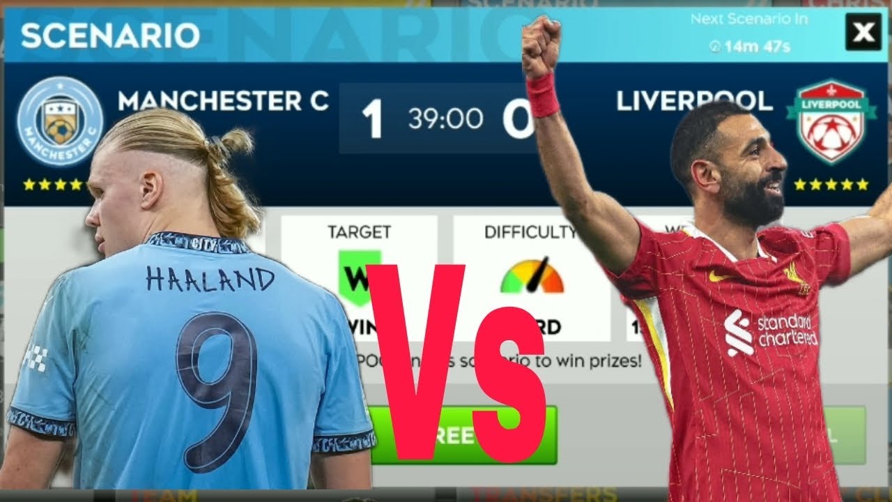 DLS - 25 Liverpool Vs Man. city 1-2 Ft: Salah, Haaland, Rodri, Gakpo ...