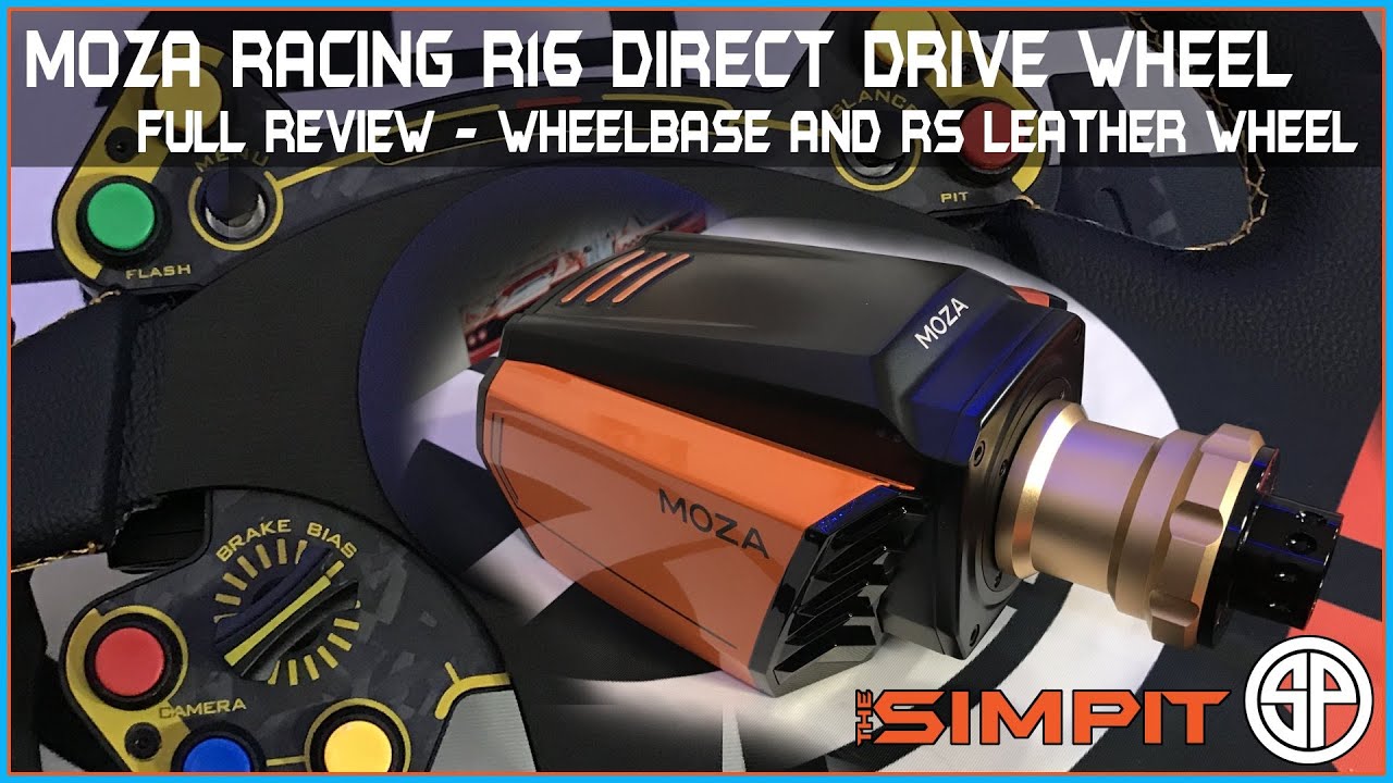 Moza Racing R16 Direct Drive Wheelbase and RS Leather Steering Wheel ...