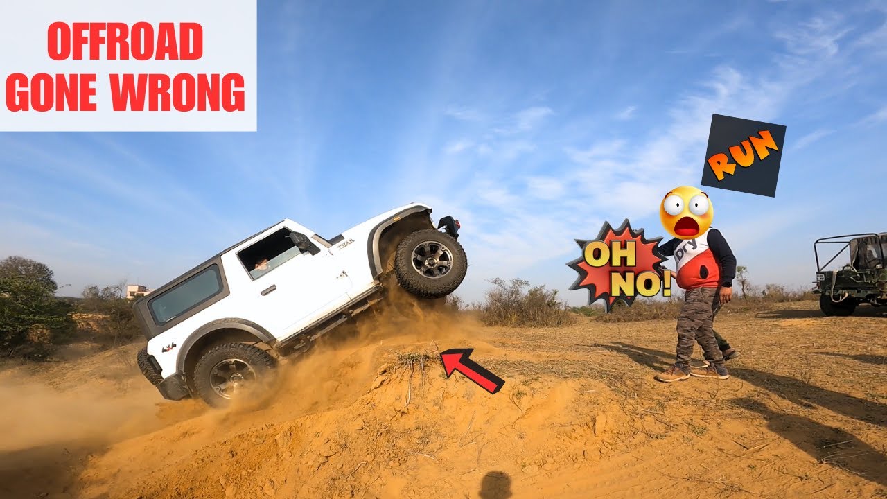 बाल बाल बचे 😰 Offroad Gone Wrong With Mahindra Thar 🫣 Shrivlogs - YouTube