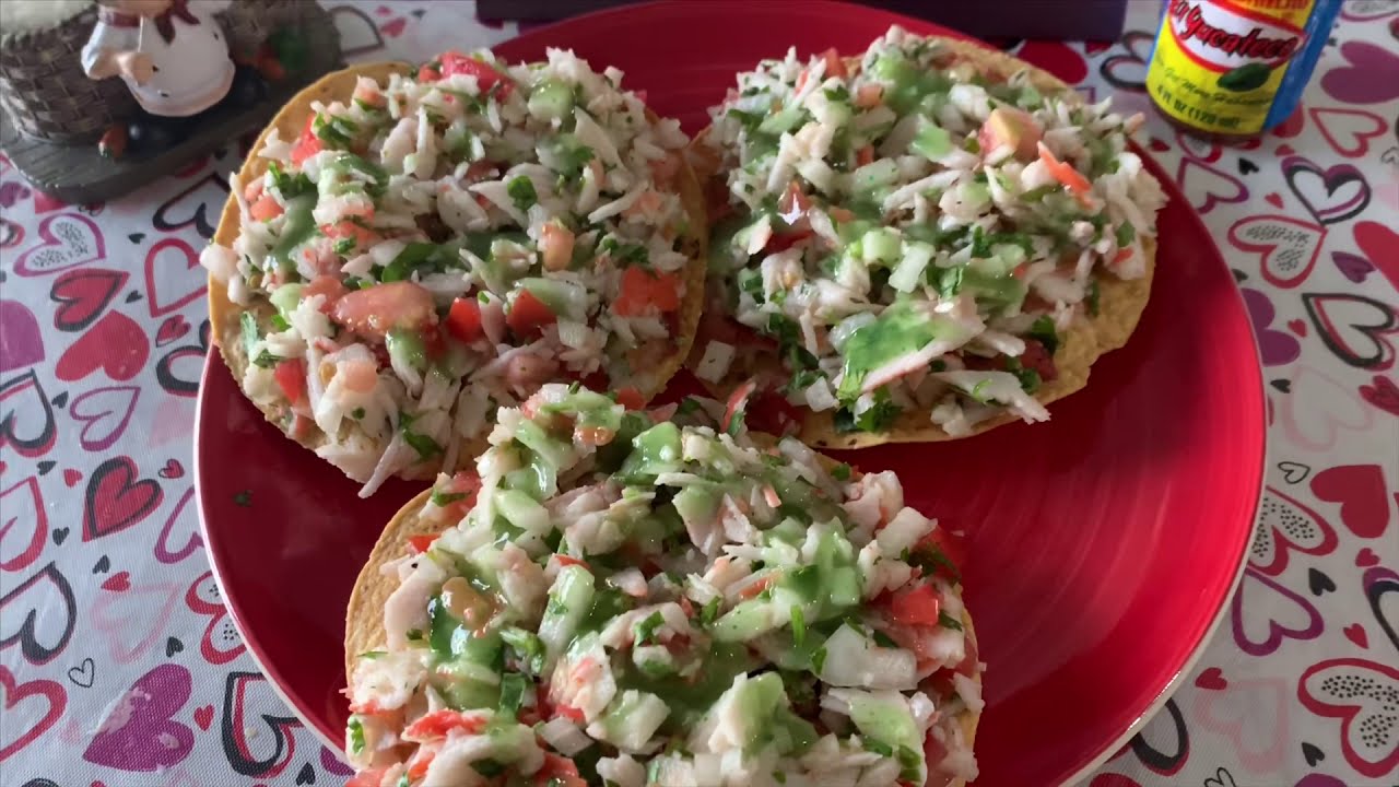 Como Hacer TOSTADAS DE JAIBA RECETA FÁCIL (English Subtitled) - YouTube