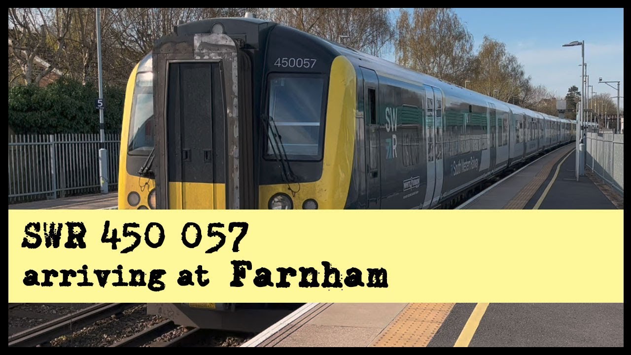 SWR 450 057 arriving at Farnham 08/04/23 - YouTube