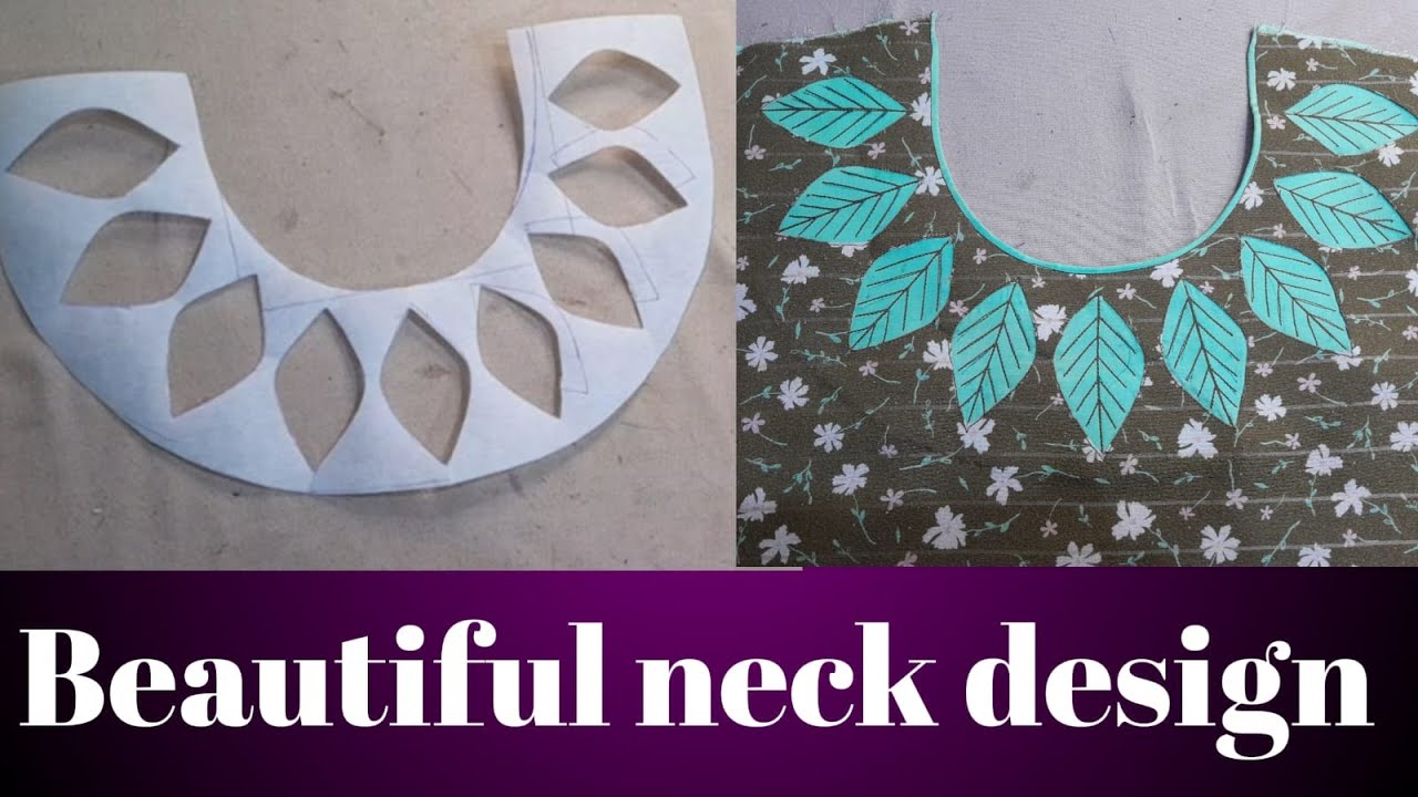 Beautiful leaf neck design cutting and stitching complete tutorial. New ...