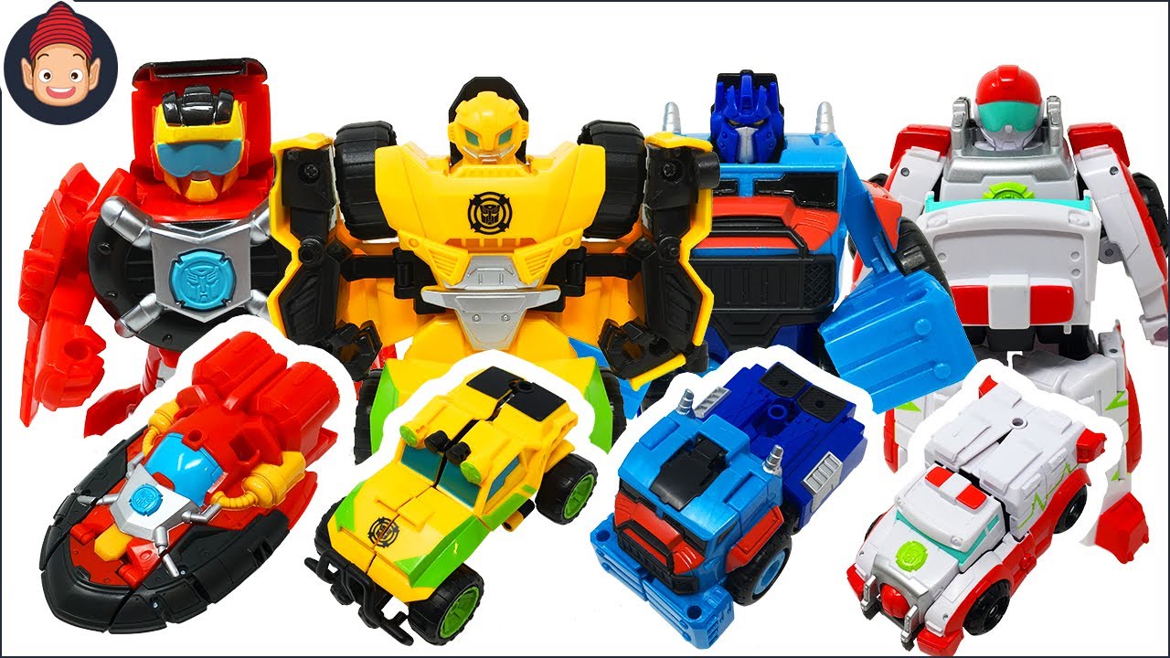Transformers Rescue Bots Academy Toy Unboxing - Optimus Prime Bumblebee ...