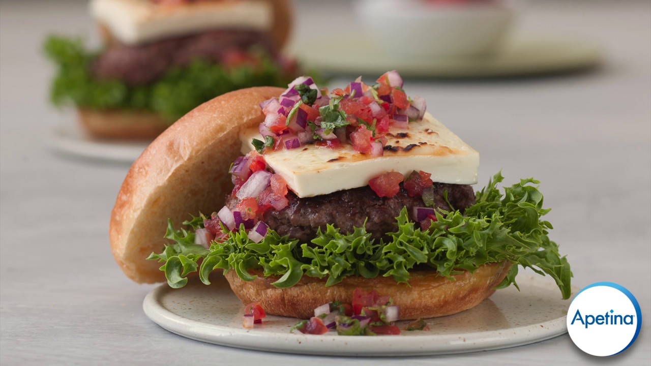 Hamburger med grillet ost | Apetina® - YouTube