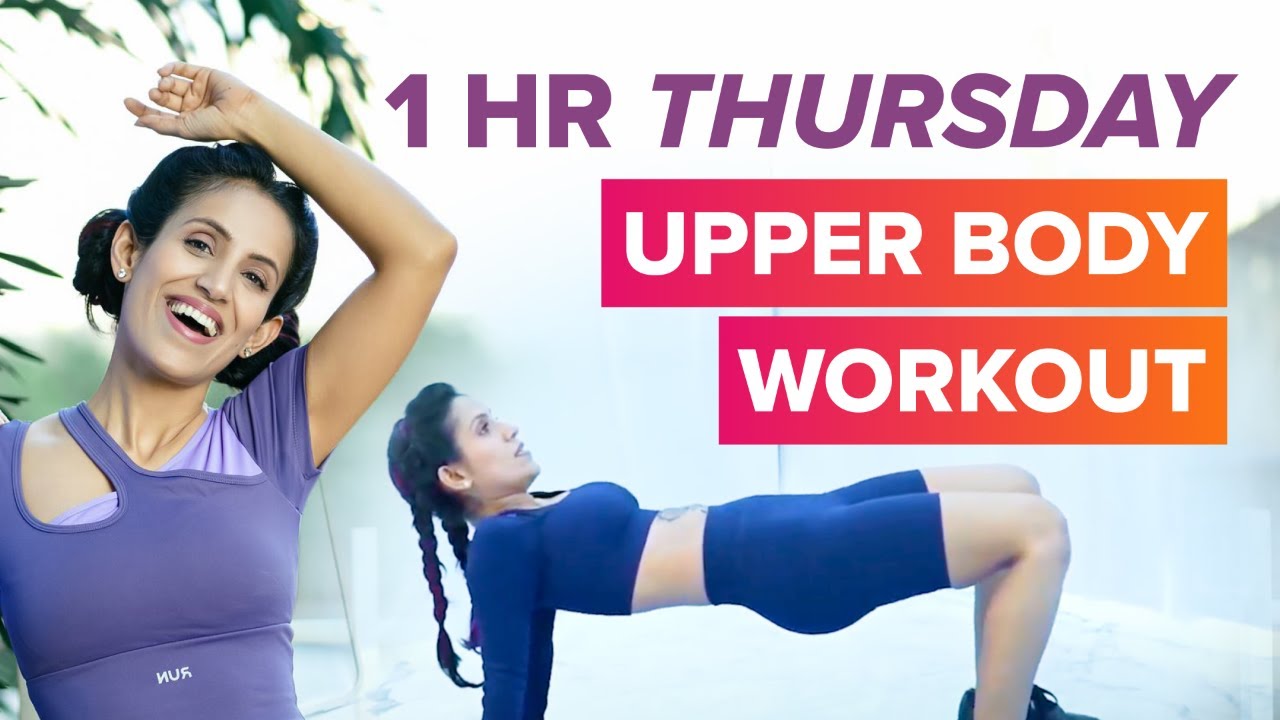 60 Mins Upper Body Workout at Home | Strength Training for Chest, Back ...
