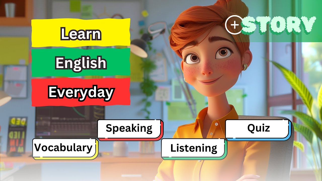 (Daily Life Part 2/5) my day at work | learn English through story ...