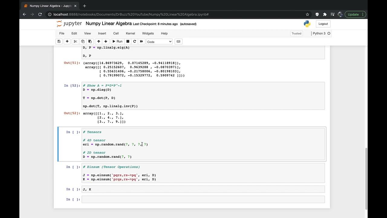 Math for Computational Chemists: Numpy Linear Algebra - YouTube