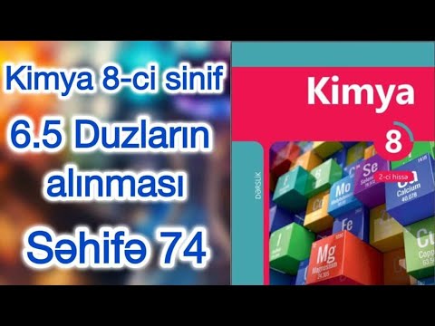 Kimya 8-ci sinif dərslik | 6.5 Duzların alınması | səhifə 74 | #dərslik #seh74 #duzlarınalınması
