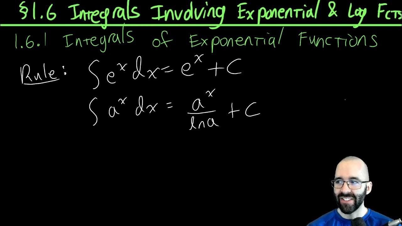 1 6 3 Integrals of Exponential Functions Applications - YouTube