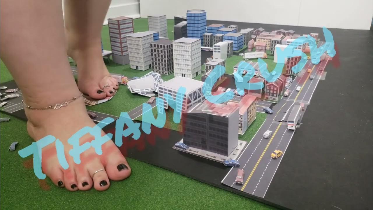 Giantess Tiffany Crush- City Under Feet - YouTube