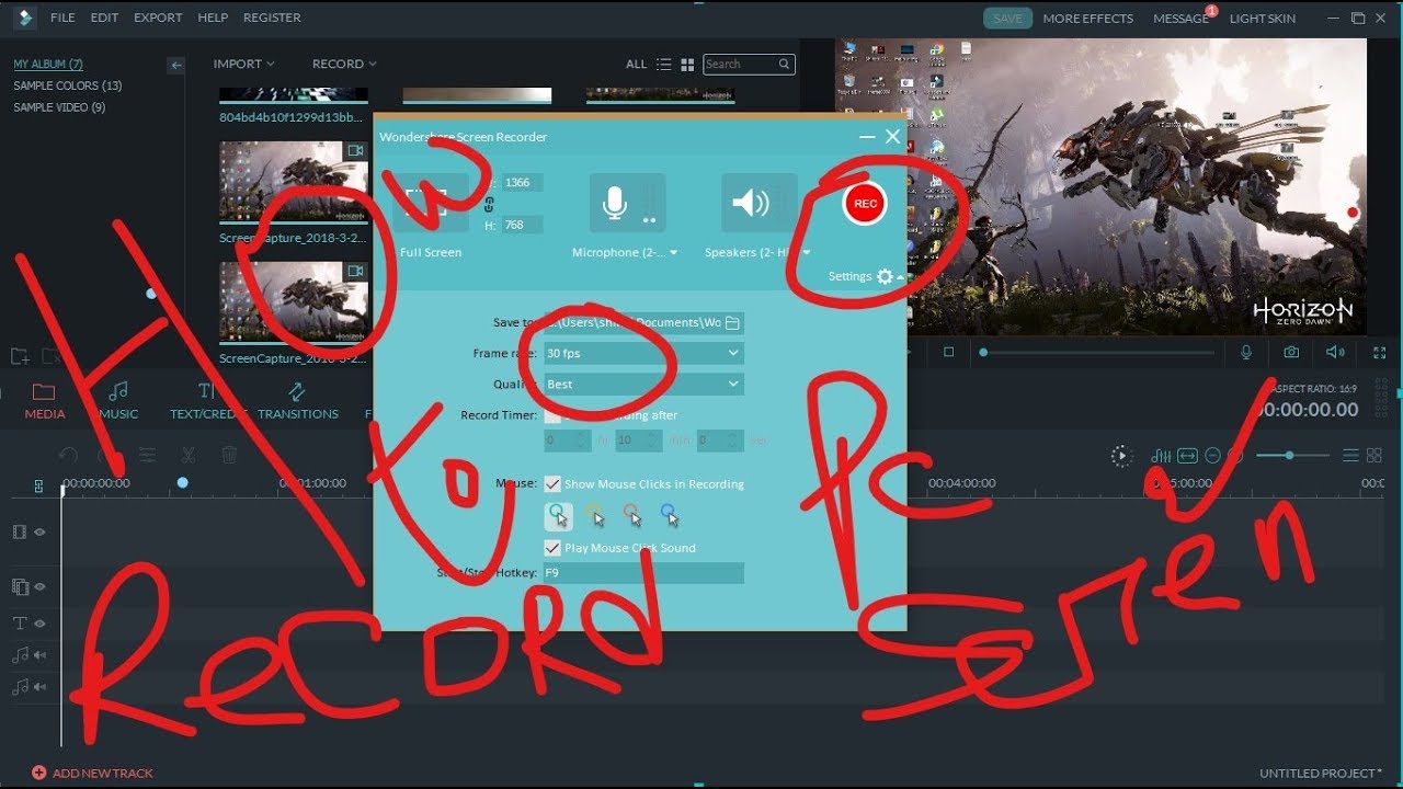 How to Record Computer Screen Wondershare Filmora - YouTube