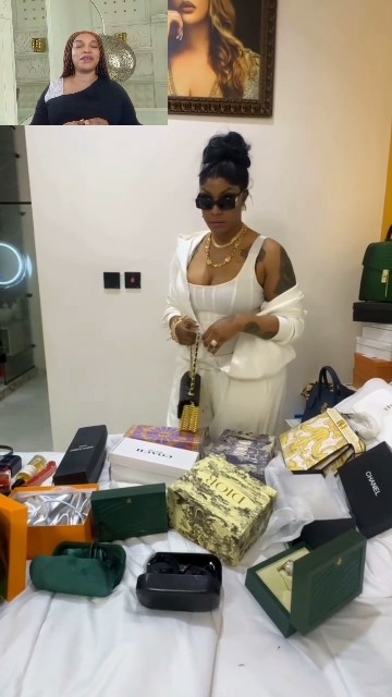 Angela Okorie the Legit queen showed off her designer hand bags as ...