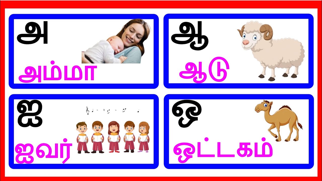 உயிர் எழுத்துகள்|uyir eluthukkal chu chu tv|learn tamil alphabets ...