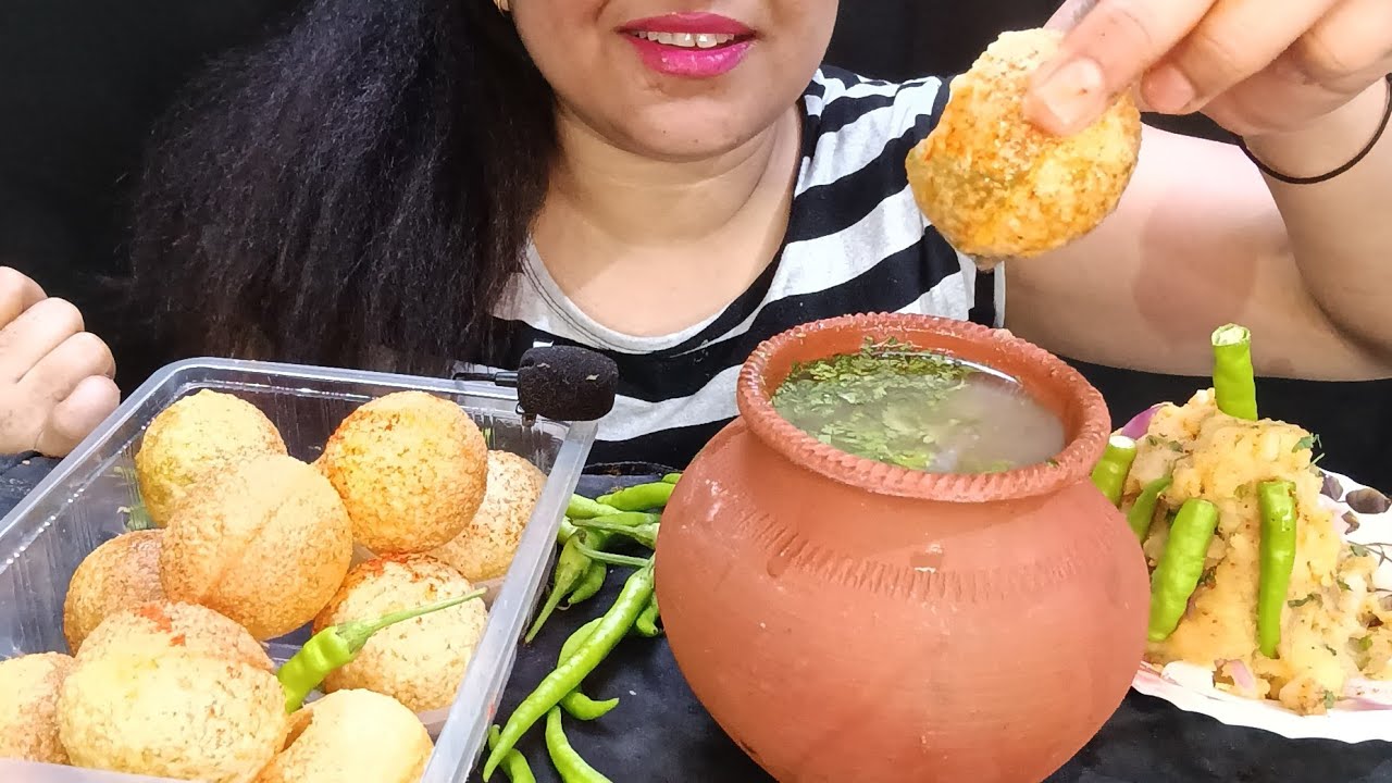 Spicy panipuri challenge, Matka pani puri challenge #asmr #mukbang # ...