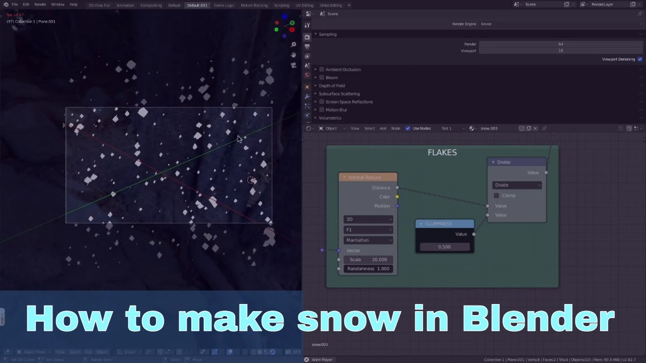 How to make stylized procedural snow in Blender 2.8, 2.9 - YouTube