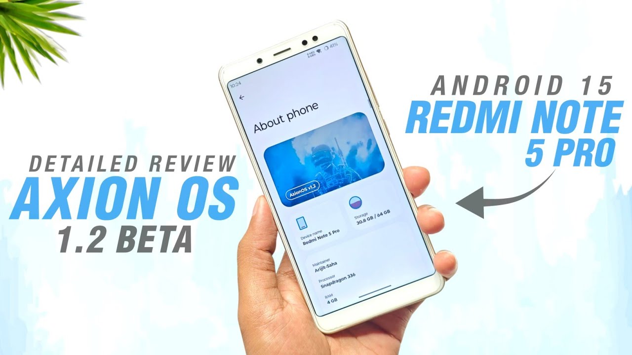 Axion OS 1.2 Beta For Redmi Note 5 Pro | Android 15 | Private Space | Full Detailed Review - YouTube
