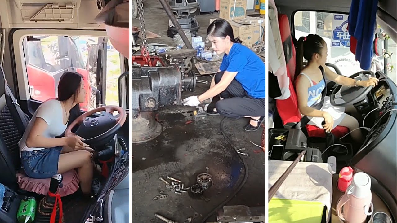 Amazing Daily Life of Truck Driver Girl 😍 Beautiful Female Truck ...