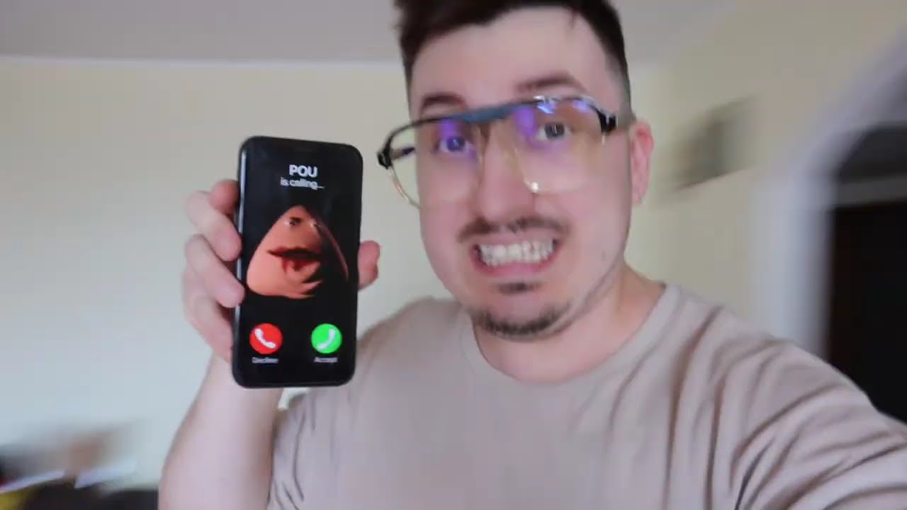 Evil POU is calling in real life (pou horror movie) - YouTube