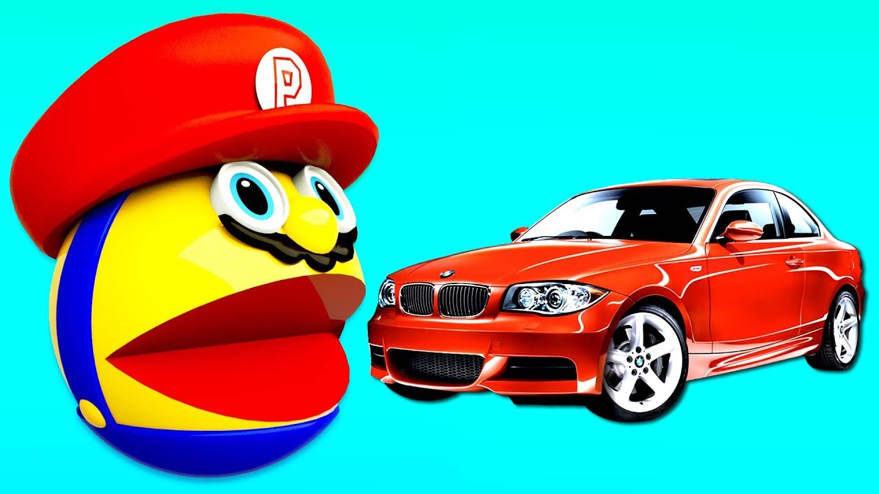 Learn Name With Pacman Mario And Cars In Daily Life For Kids - YouTube