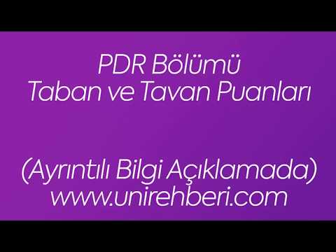 PDR Rehberlik ve Psikolojik Danışmanlık Taban Puanları 2018