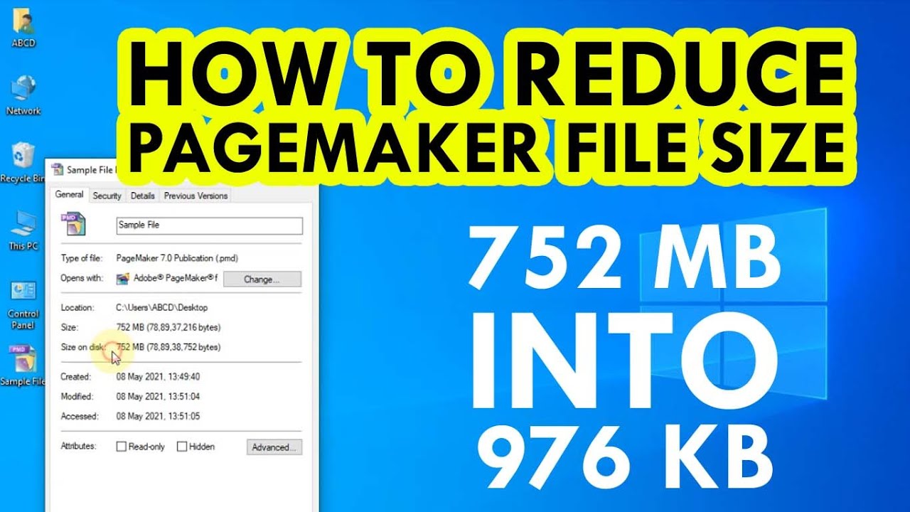 How To Reduce Pagemaker File Size YouTube How To Reduce Pagemaker File Size YouTube