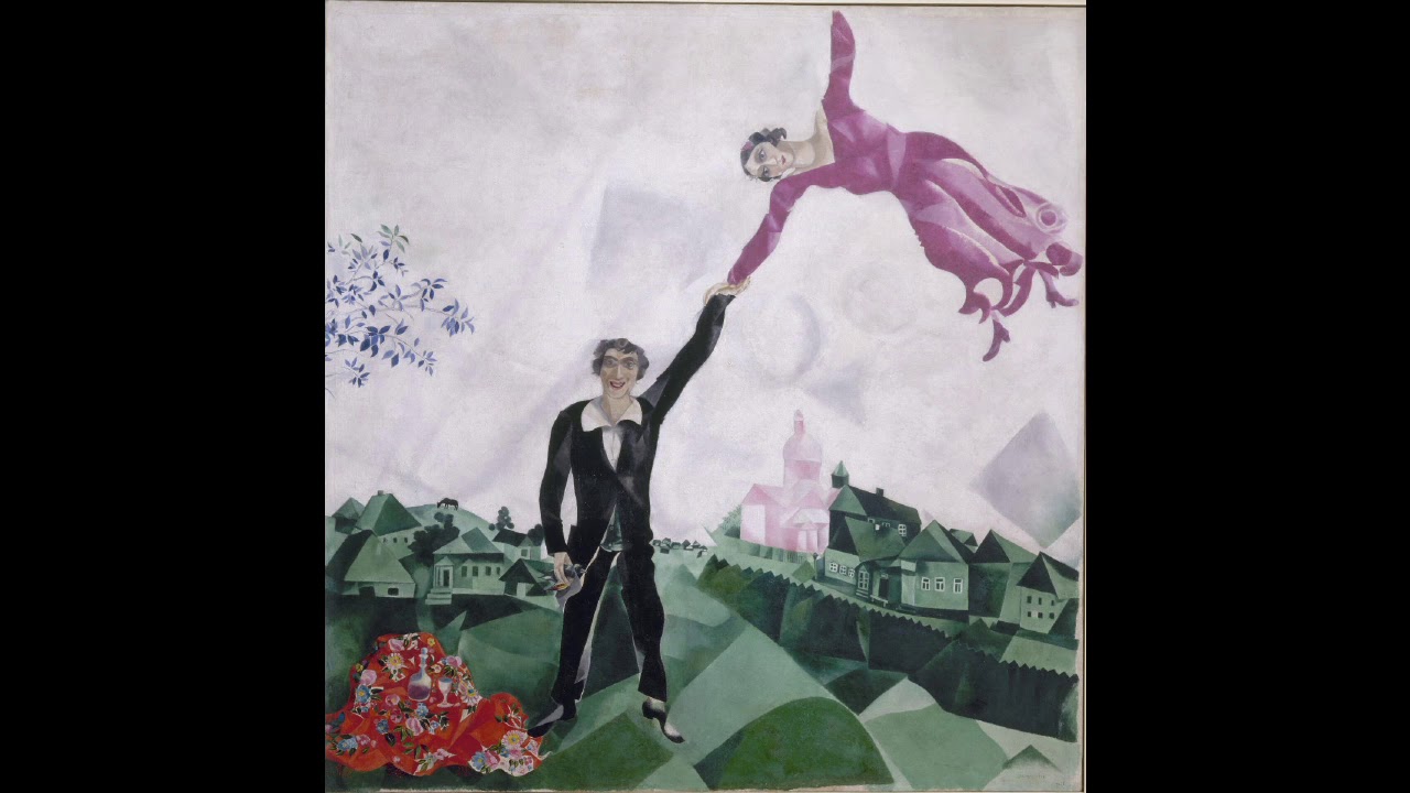 Bach - Cello Suite No. 1 in G Major Prelude Marc Chagall la Passeggiata ...