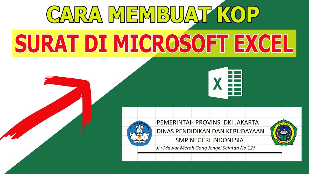 Cara Membuat Kop Surat di Microsoft Excel - YouTube