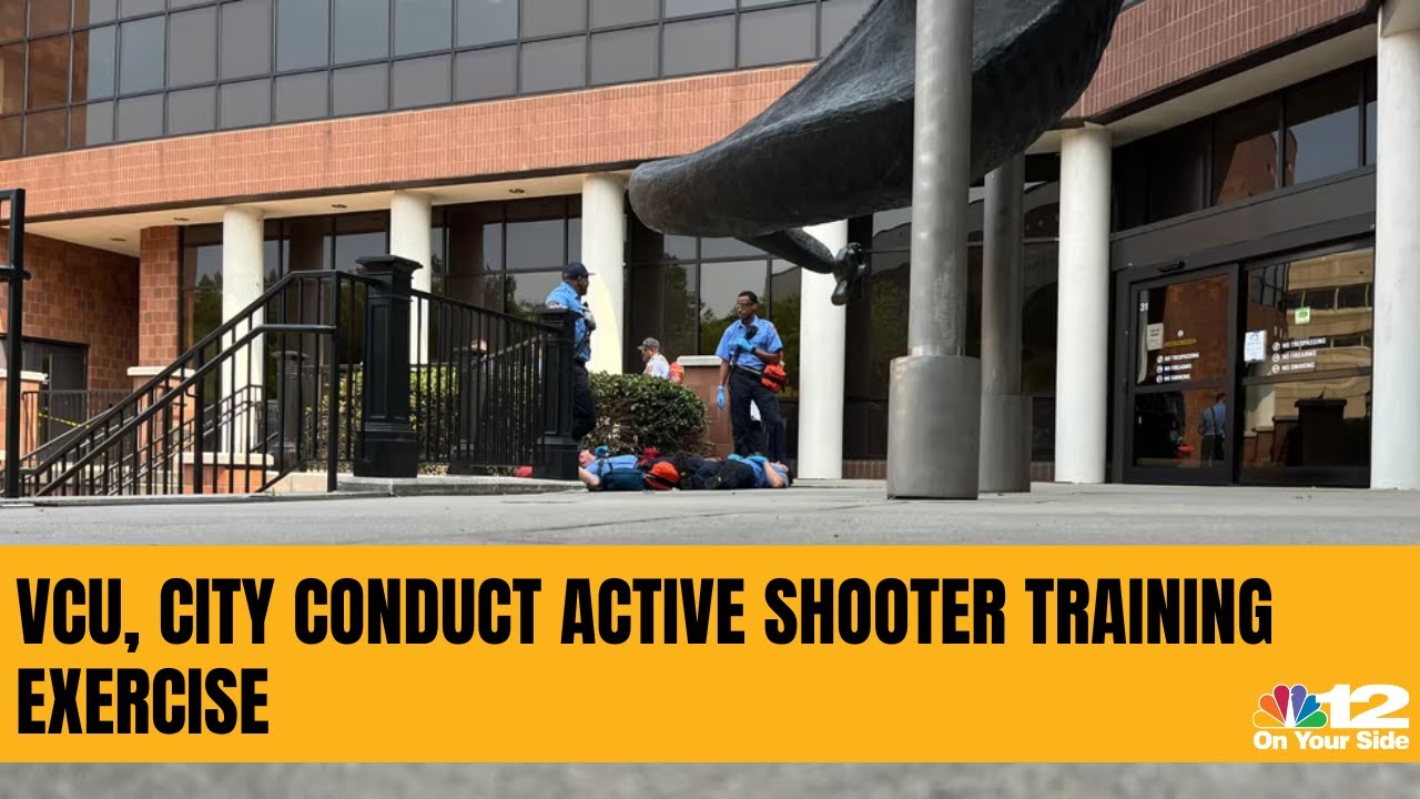 VCU, city conduct active shooter training exercise - YouTube