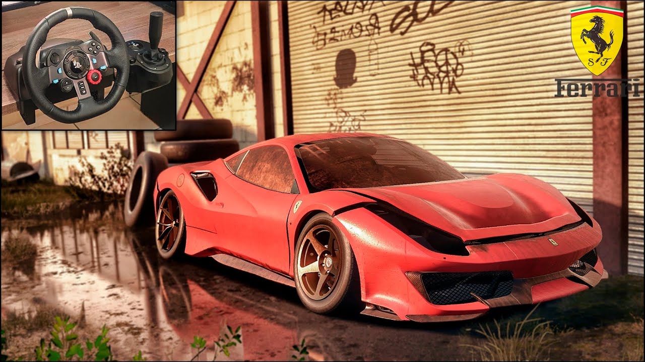 Rebuilding a FERRARI 488 PISTA - NFS HEAT - LOGITECH G29 Gameplay - YouTube