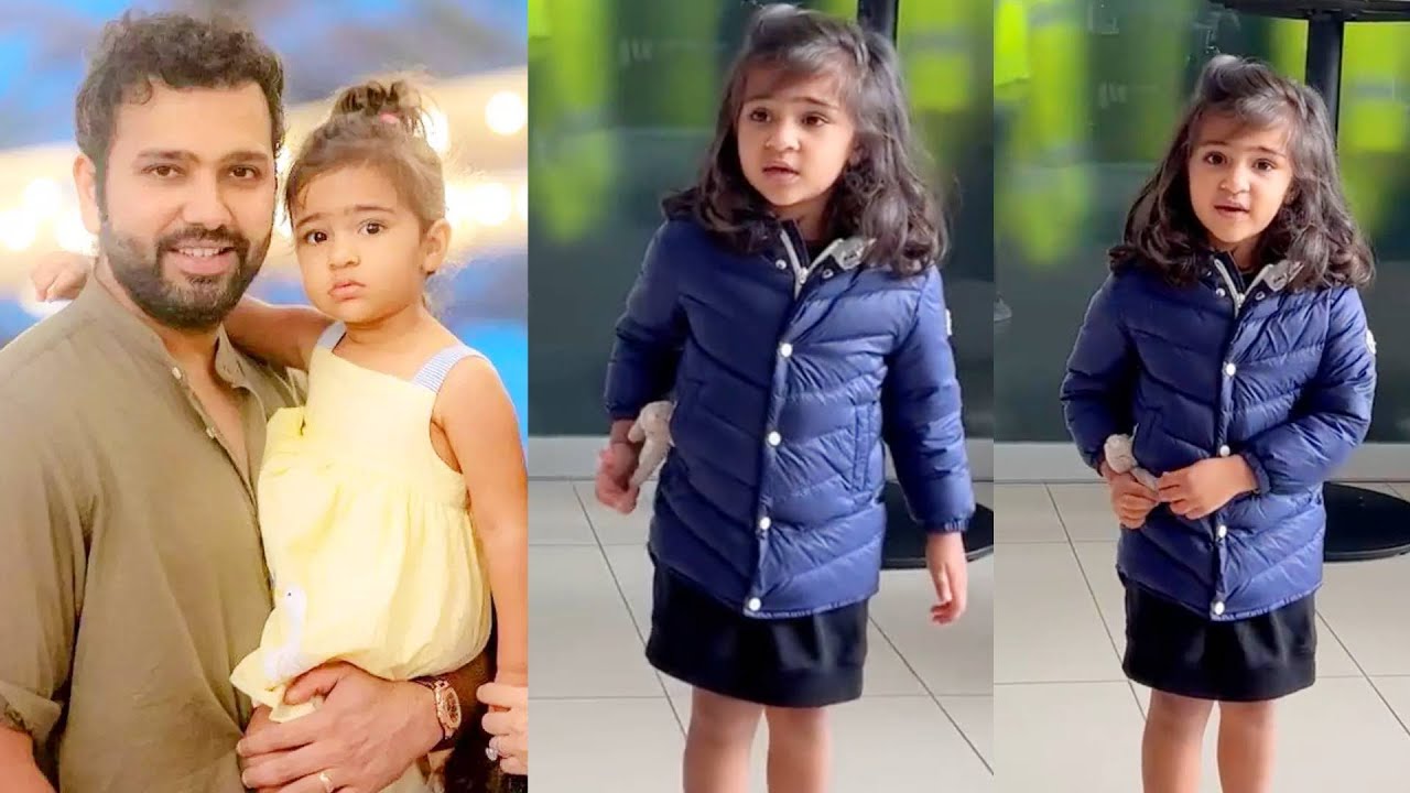 "My Father is Taking Rest in the Room" - Rohit Sharma Daughter Samaira ...