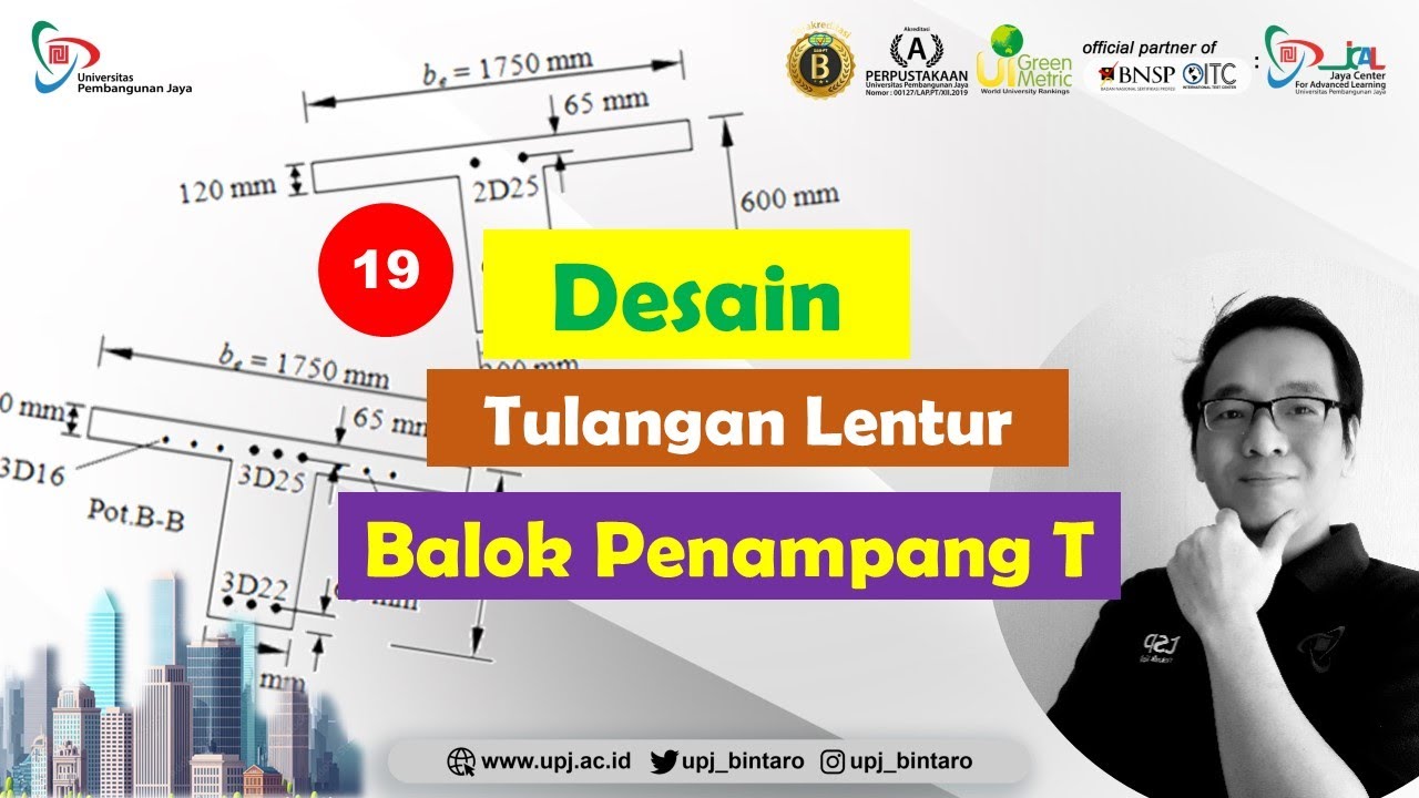 19. Contoh Desain Lentur Balok T - YouTube