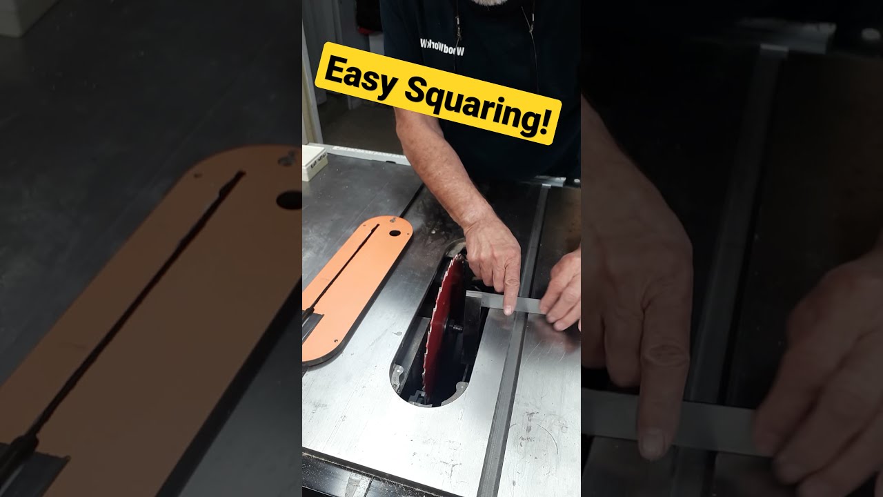 Easy Table Saw Blade Squaring! #shorts - YouTube